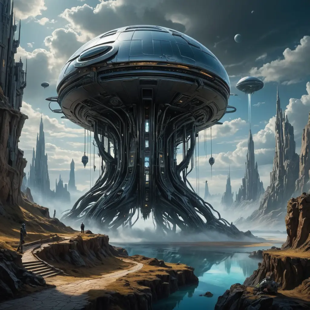 The work depicts otherworldly landscapes - Gulf Picasso | بيكاسو الخليج