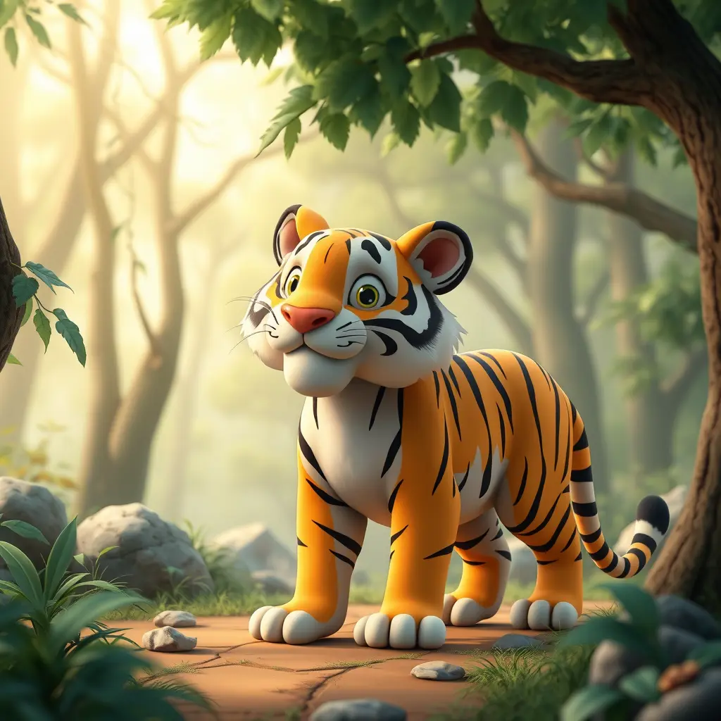 Tiger standing in the forest - بيكاسو الخليج | Gulf Picasso
