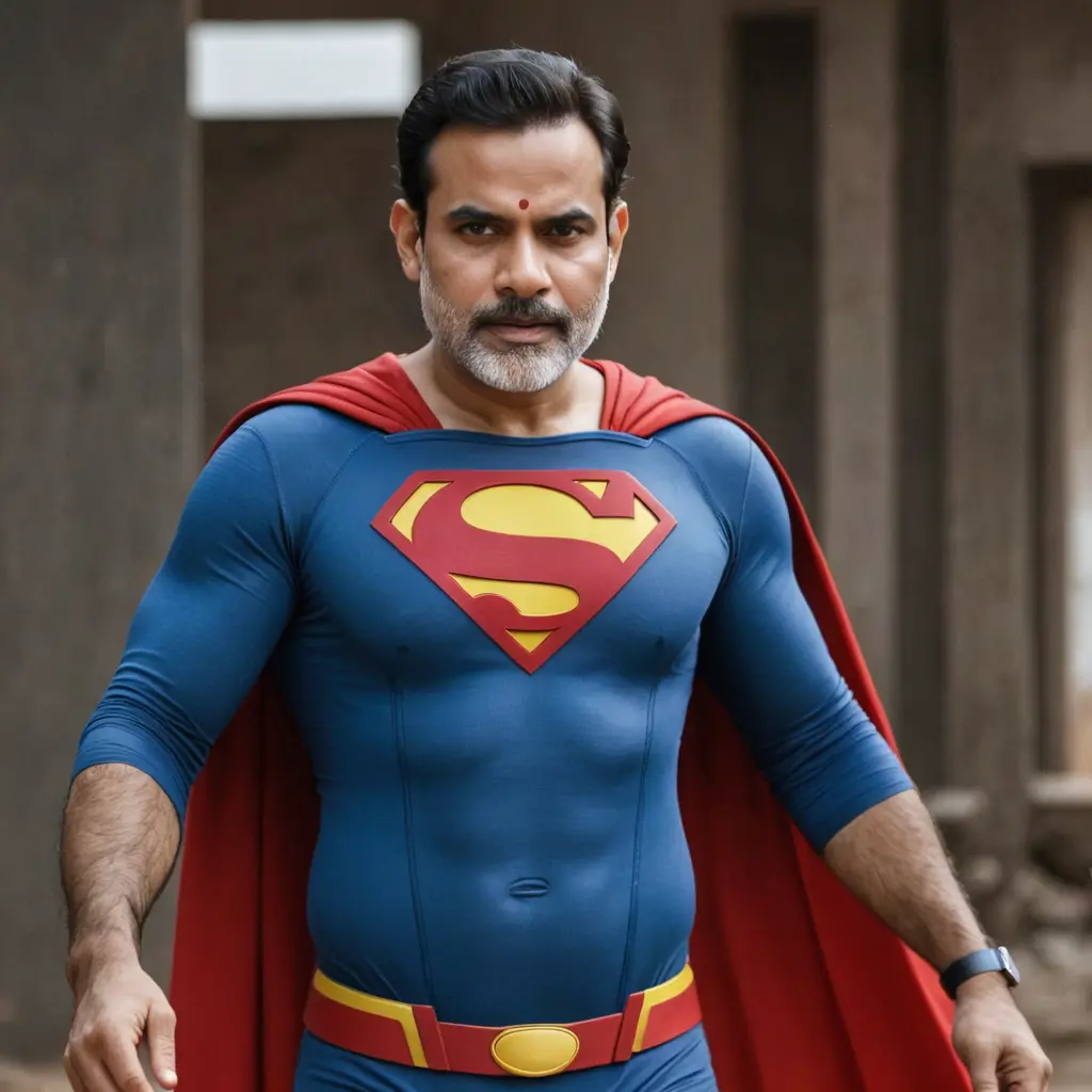 Modi Ji in Superman - Gulf Picasso | بيكاسو الخليج
