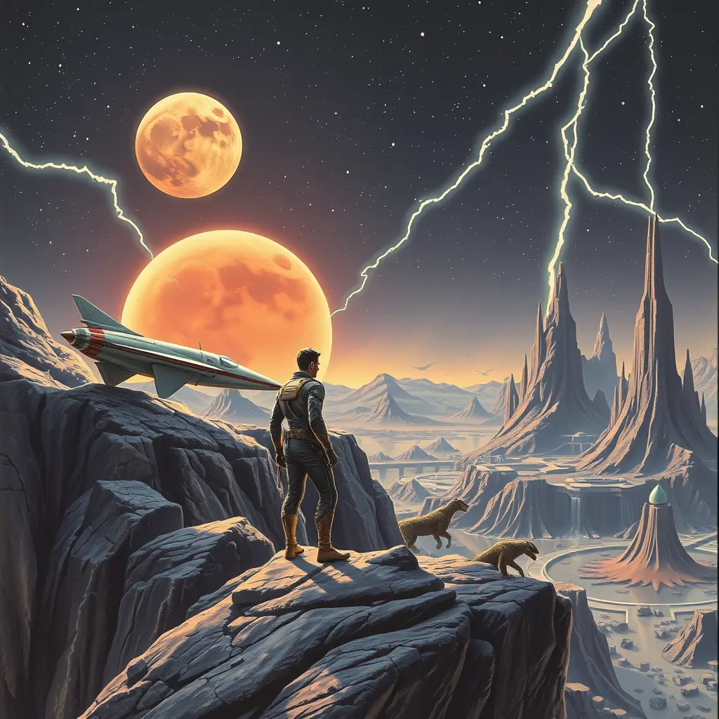 A retro-futuristic science fiction scene - Gulf Picasso | بيكاسو الخليج