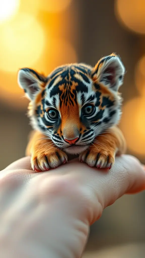 "A cute miniature baby tiger - Gulf Picasso | بيكاسو الخليج
