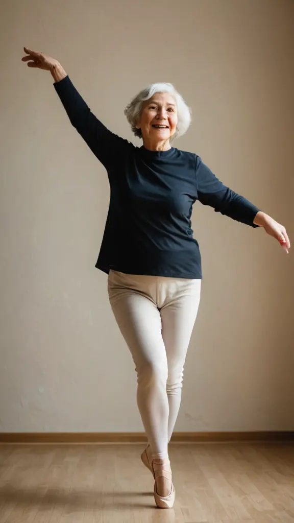 old woman dancing ballet, Soft - Gulf Picasso | بيكاسو الخليج