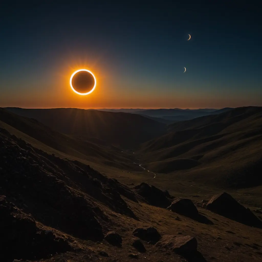 Landscape, night, solar eclipse, disappearance, - Gulf Picasso | بيكاسو ...
