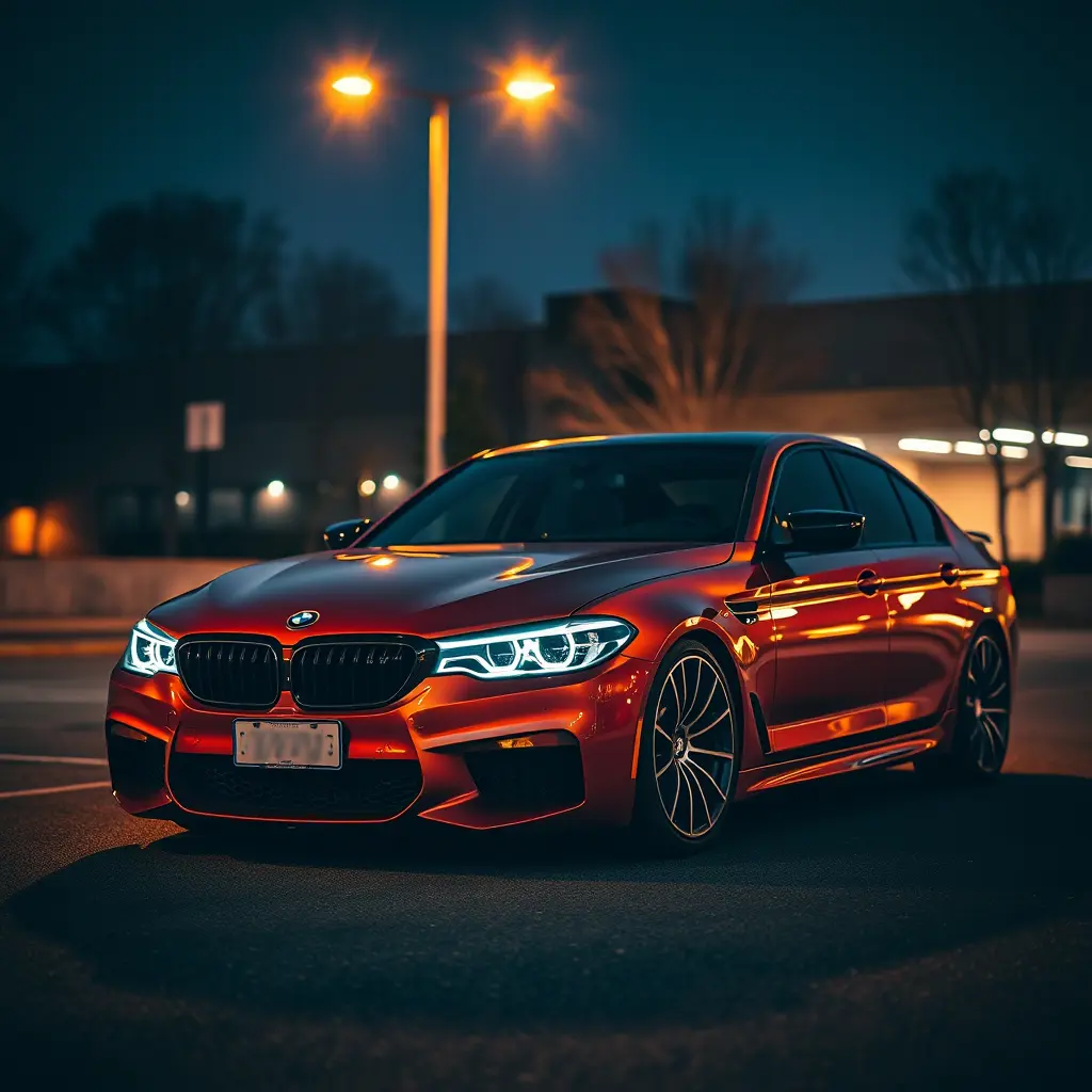 BMW M5 asco في الليل - بيكاسو الخليج | Gulf Picasso