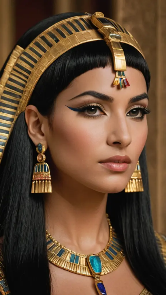 Close-up of Cleopatra's face, showcasing - Gulf Picasso | بيكاسو الخليج