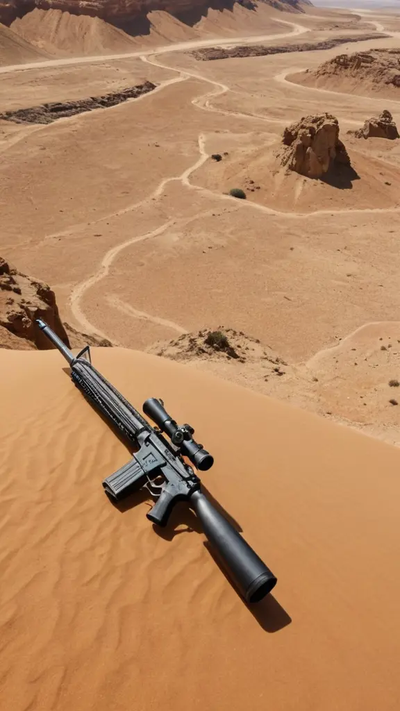 desert with guns point - Gulf Picasso | بيكاسو الخليج