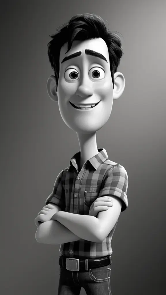 left arm pointing, pixar style - Gulf Picasso | بيكاسو الخليج