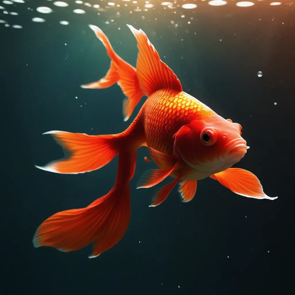 digital art, red goldfish - Gulf Picasso | بيكاسو الخليج
