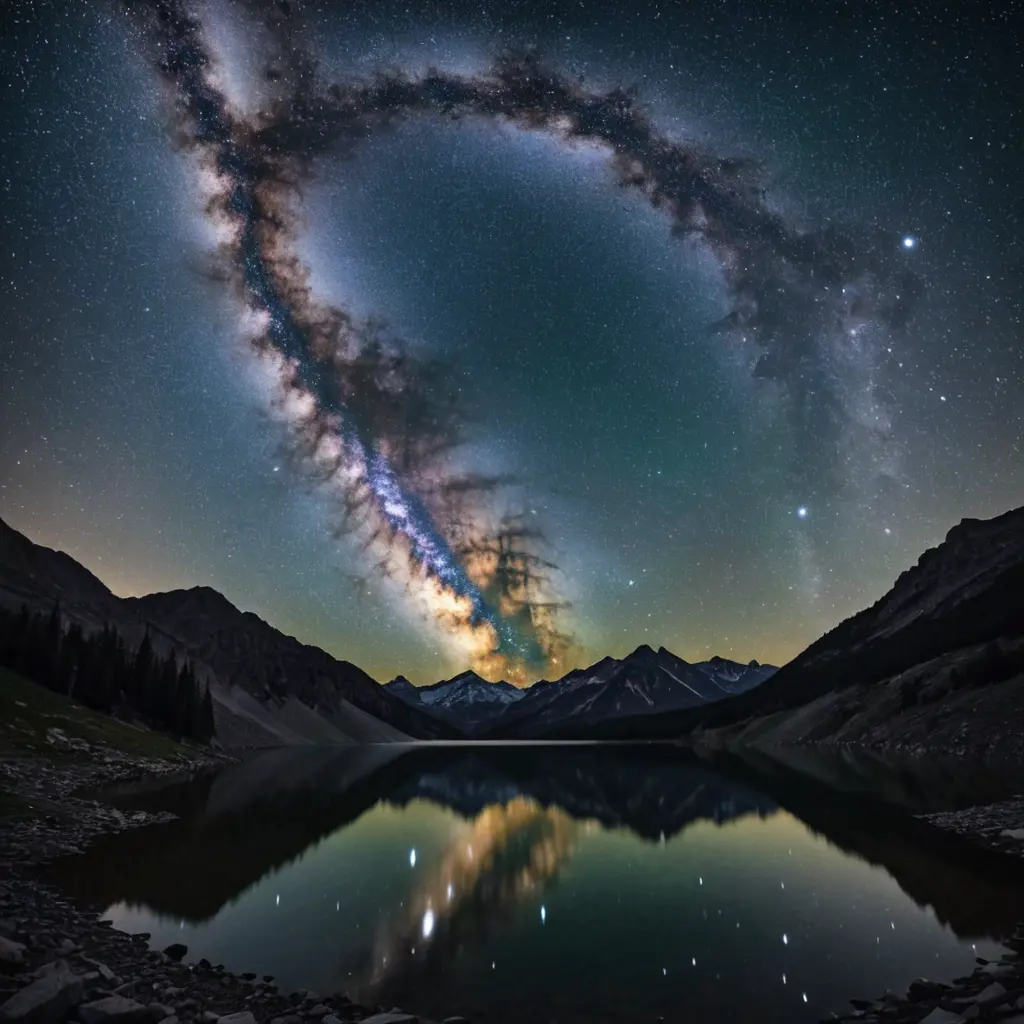 alpine lake milkyway mandala - Gulf Picasso | بيكاسو الخليج