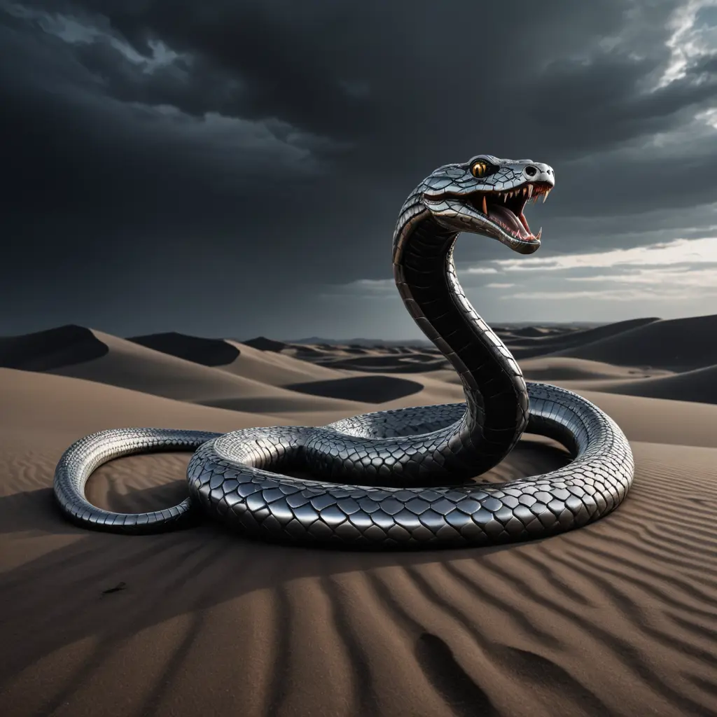 a cyber robotic snake with - Gulf Picasso | بيكاسو الخليج