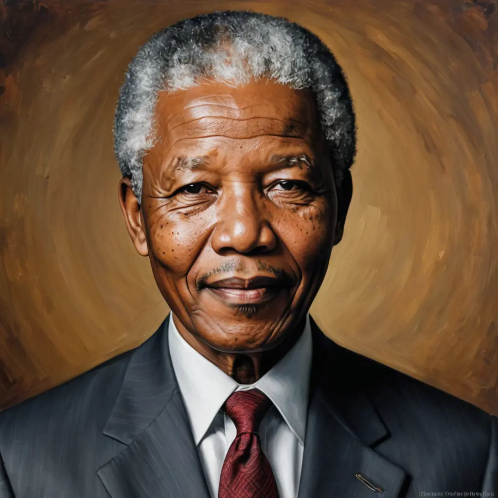 Nelson mandela portrait - Gulf Picasso | بيكاسو الخليج