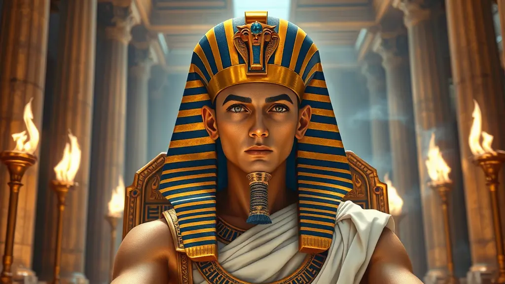 An ancient Egyptian pharaoh with - Gulf Picasso | بيكاسو الخليج