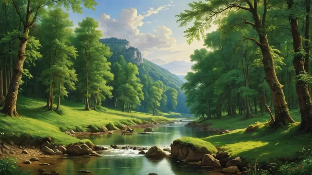 River in the green forest - Gulf Picasso | بيكاسو الخليج