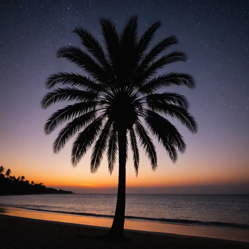 Photo, sky at sunset, stars - Gulf Picasso | بيكاسو الخليج